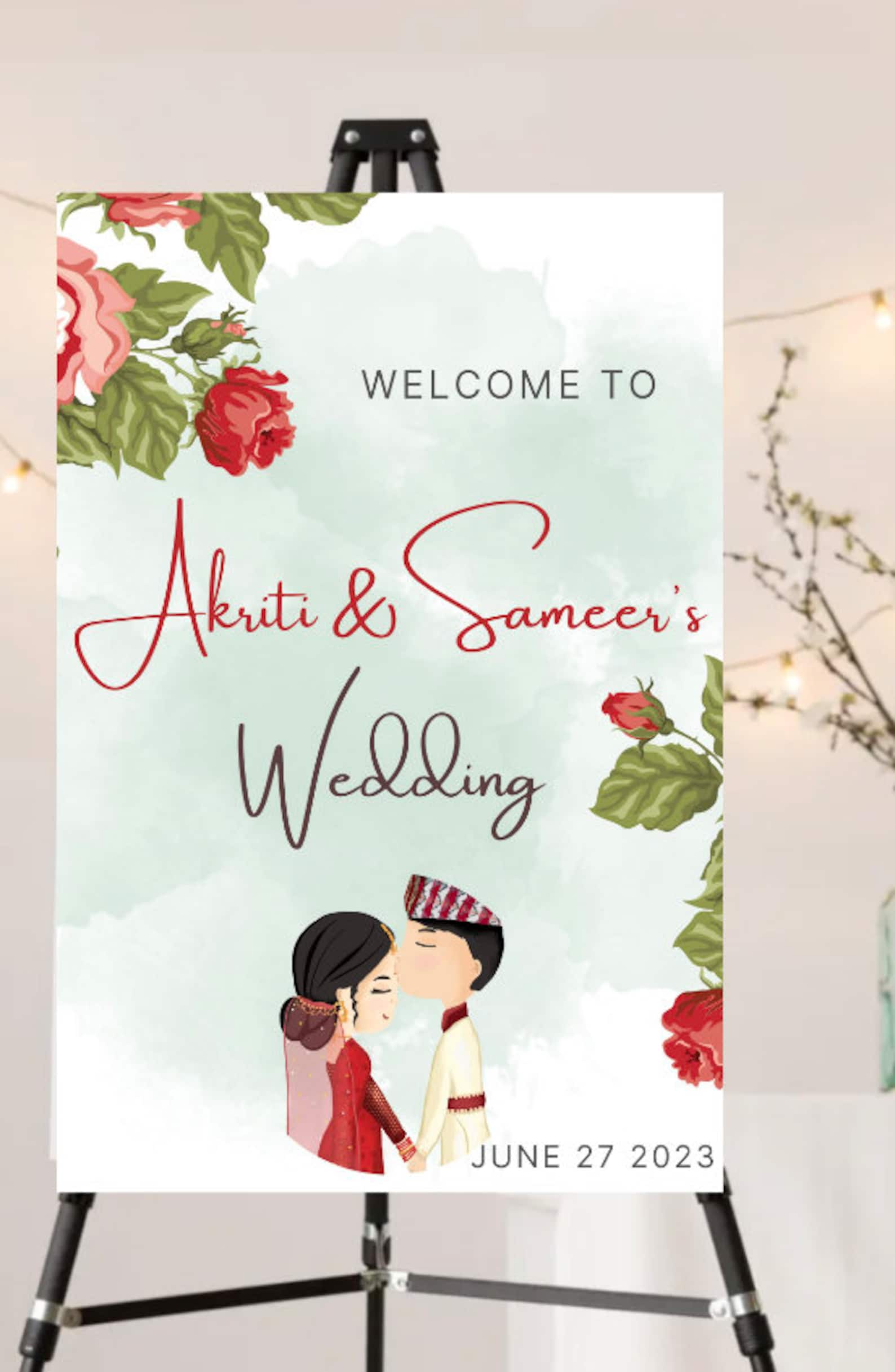 Welcome Sign Poster | Nepali, Hindu, South Asian | Digital Download - Etsy