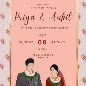 Rai Wedding Invite Nepali Wedding Invitation Card Digital Download - Etsy