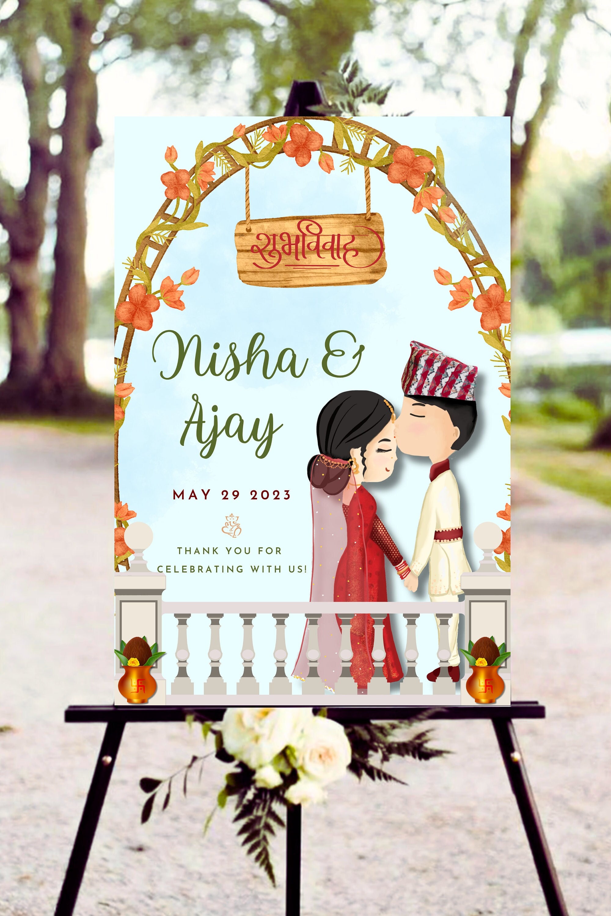 Welcome Sign Poster | Nepali, Hindu, South Asian | Digital Download - Etsy