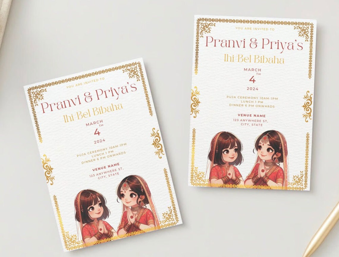 Gunyo Cholo | Gufa Bel Bibaha Invitation| Digital Invitation Card - Etsy