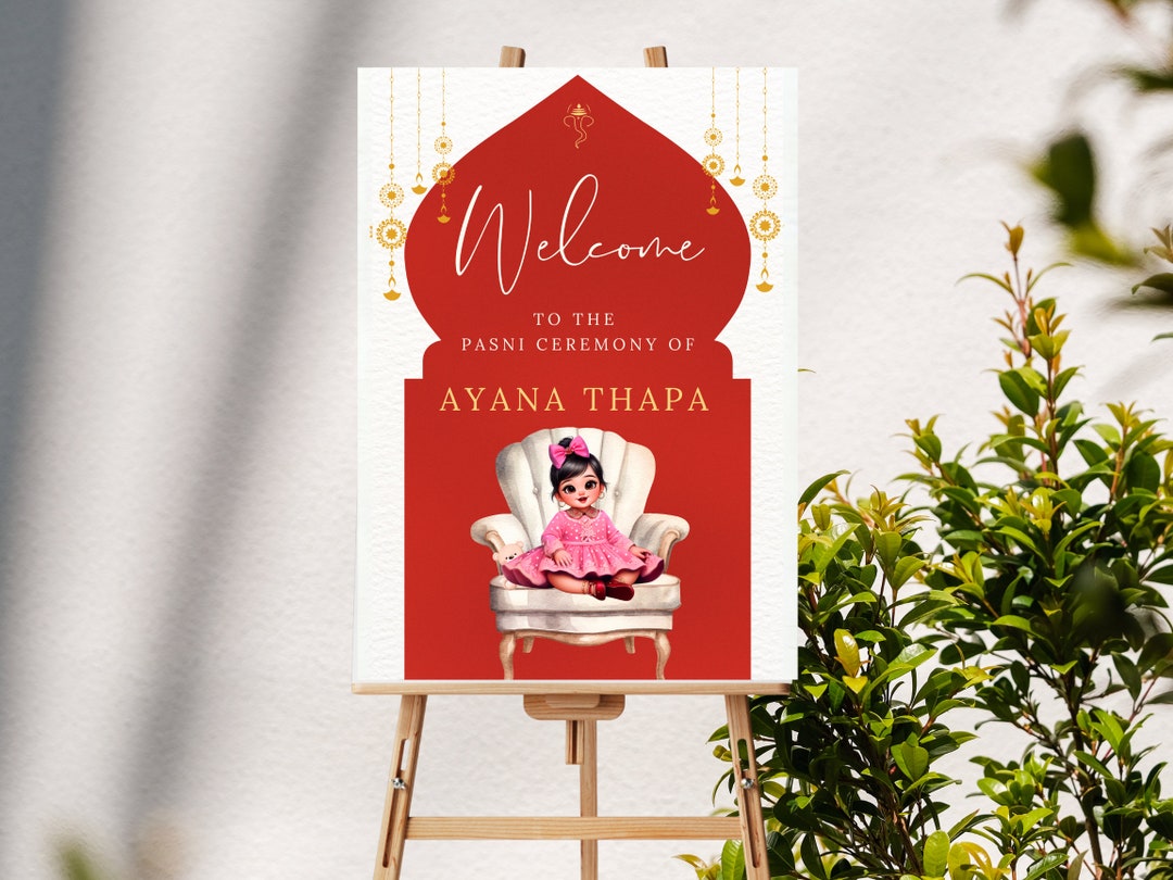 Pasni Welcome Sign | Nepali Event - Etsy