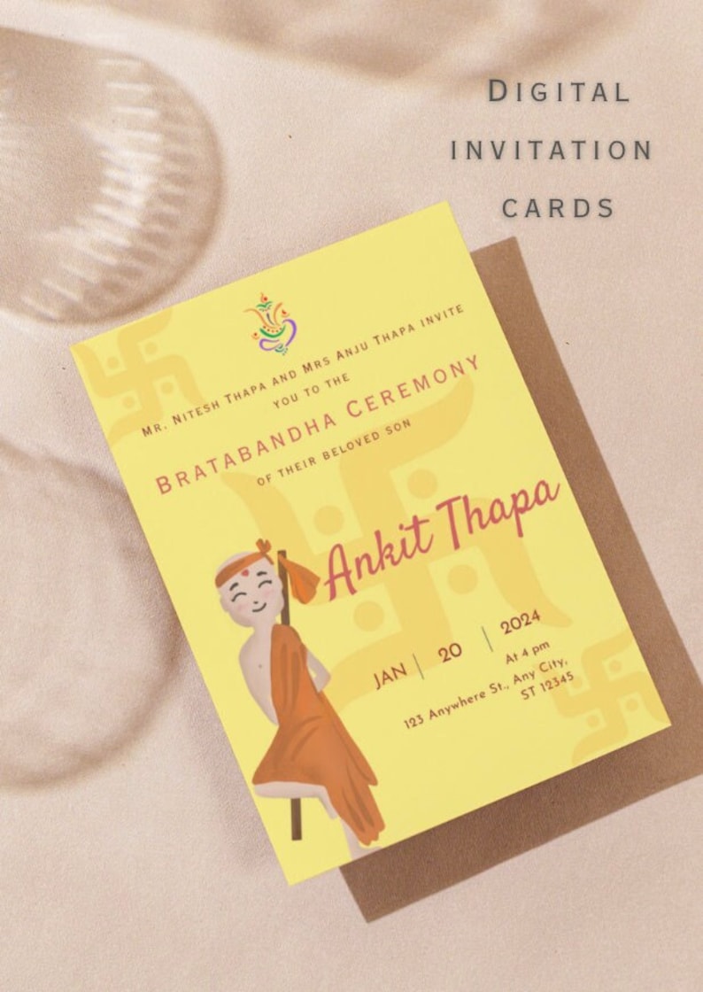 Nepali Bratabandha Invitation Card - Etsy