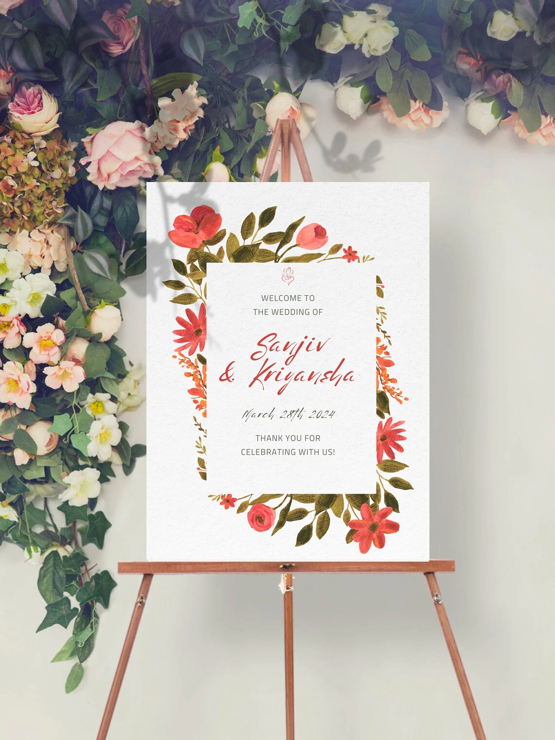 Nepali Wedding Sign | Elegant Hindu Wedding Poster | Digital Download ...