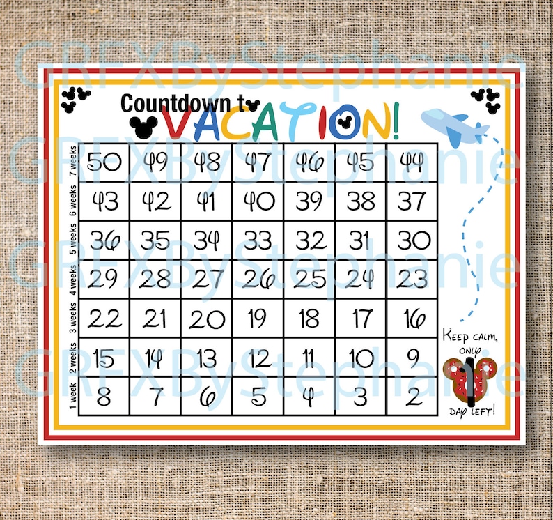 Countdown to Vacation: Mickey Magical Vaca Instant Printable Download ...