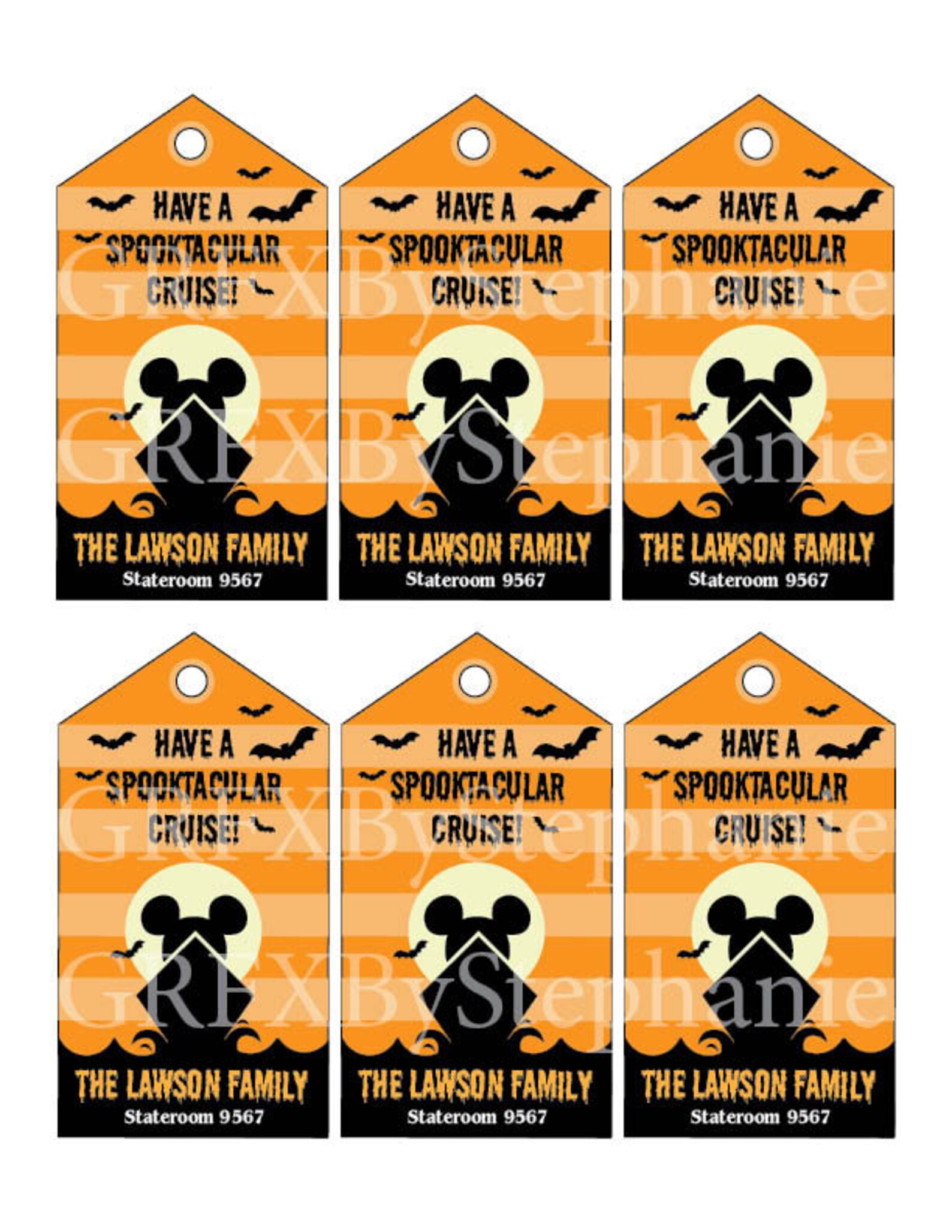 DCL Halloween on the High Seas Fish Extender Tag, Personalized Digital ...
