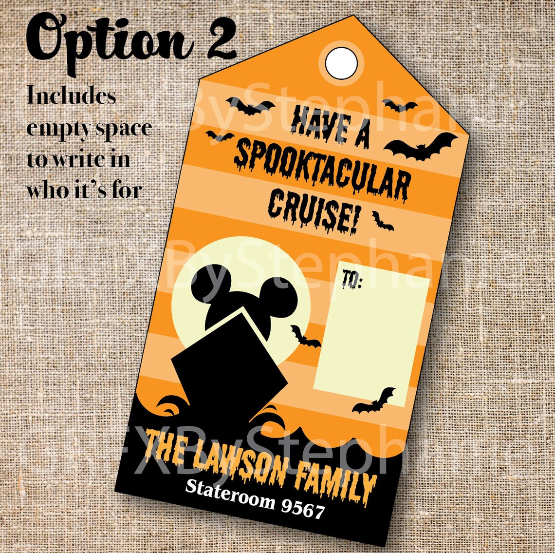 DCL Halloween on the High Seas Fish Extender Tag, Personalized Digital ...