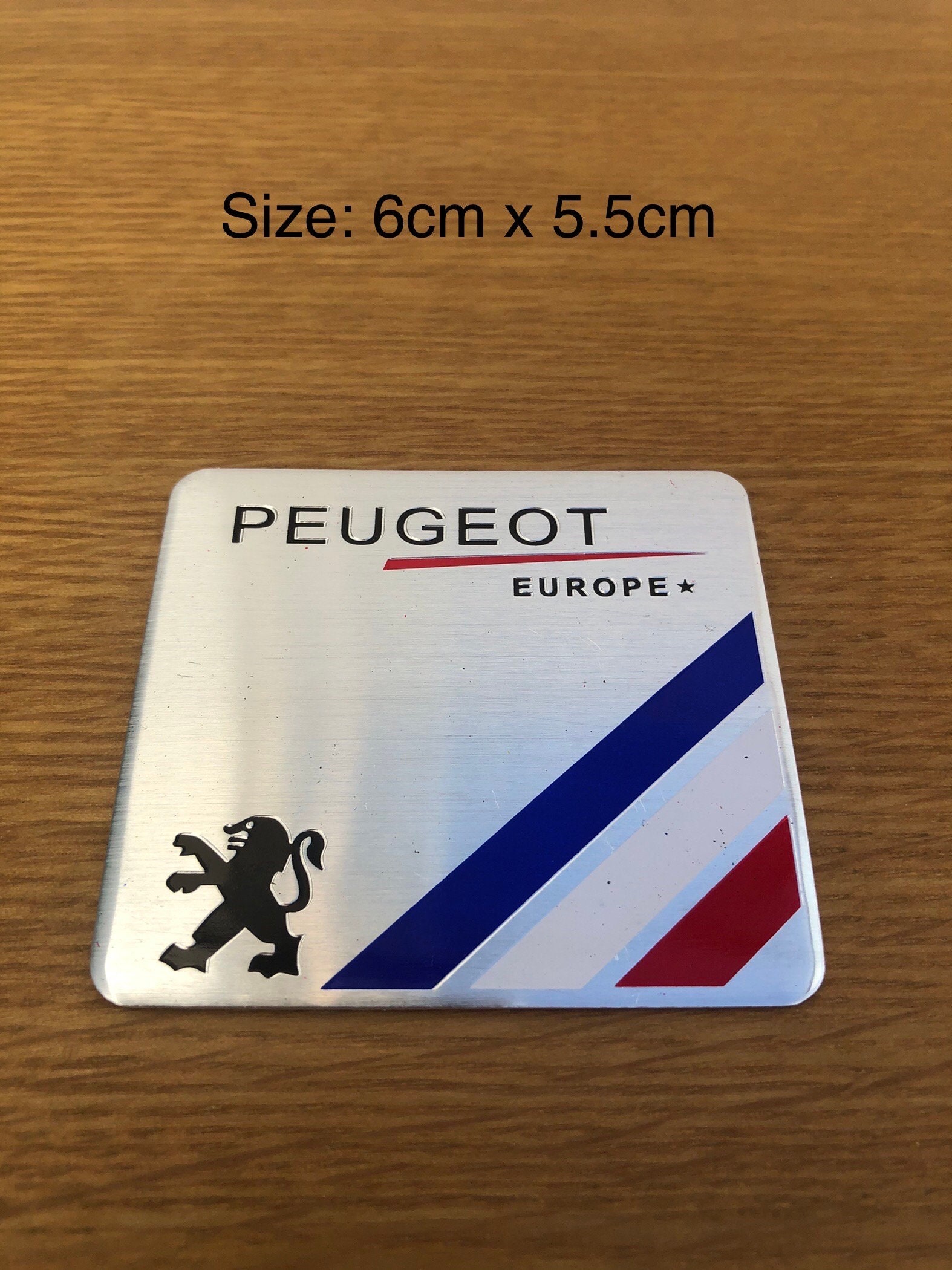 Peugeot Europe Emblem Badge Sticker Logo Self Adhesive Metal Finish - Etsy
