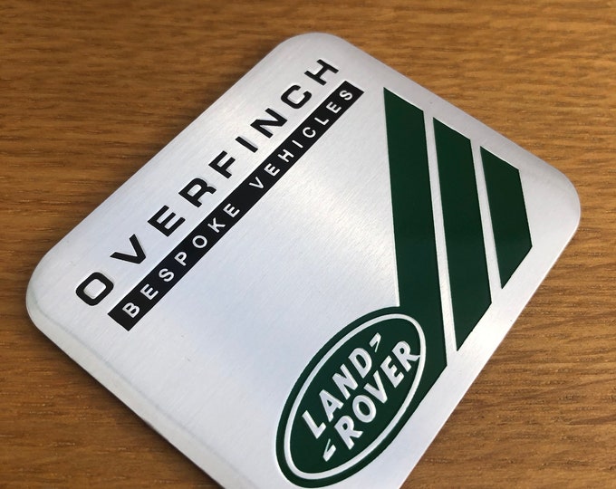 Land Rover Overfinch Bespoke Vehicles Emblem Badge Sticker Logo Self ...