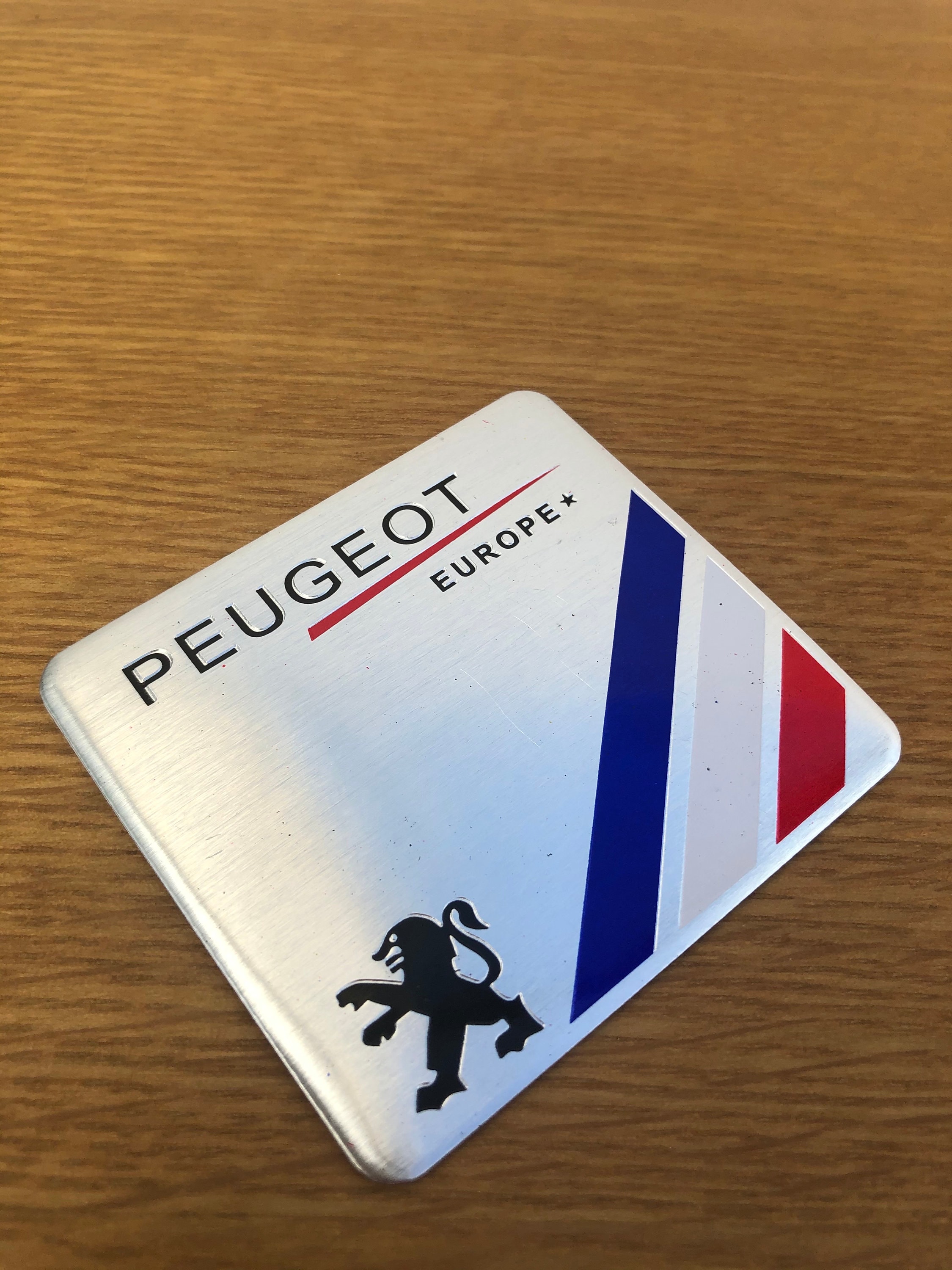 Peugeot Europe Emblem Badge Sticker Logo Self Adhesive Metal Finish - Etsy