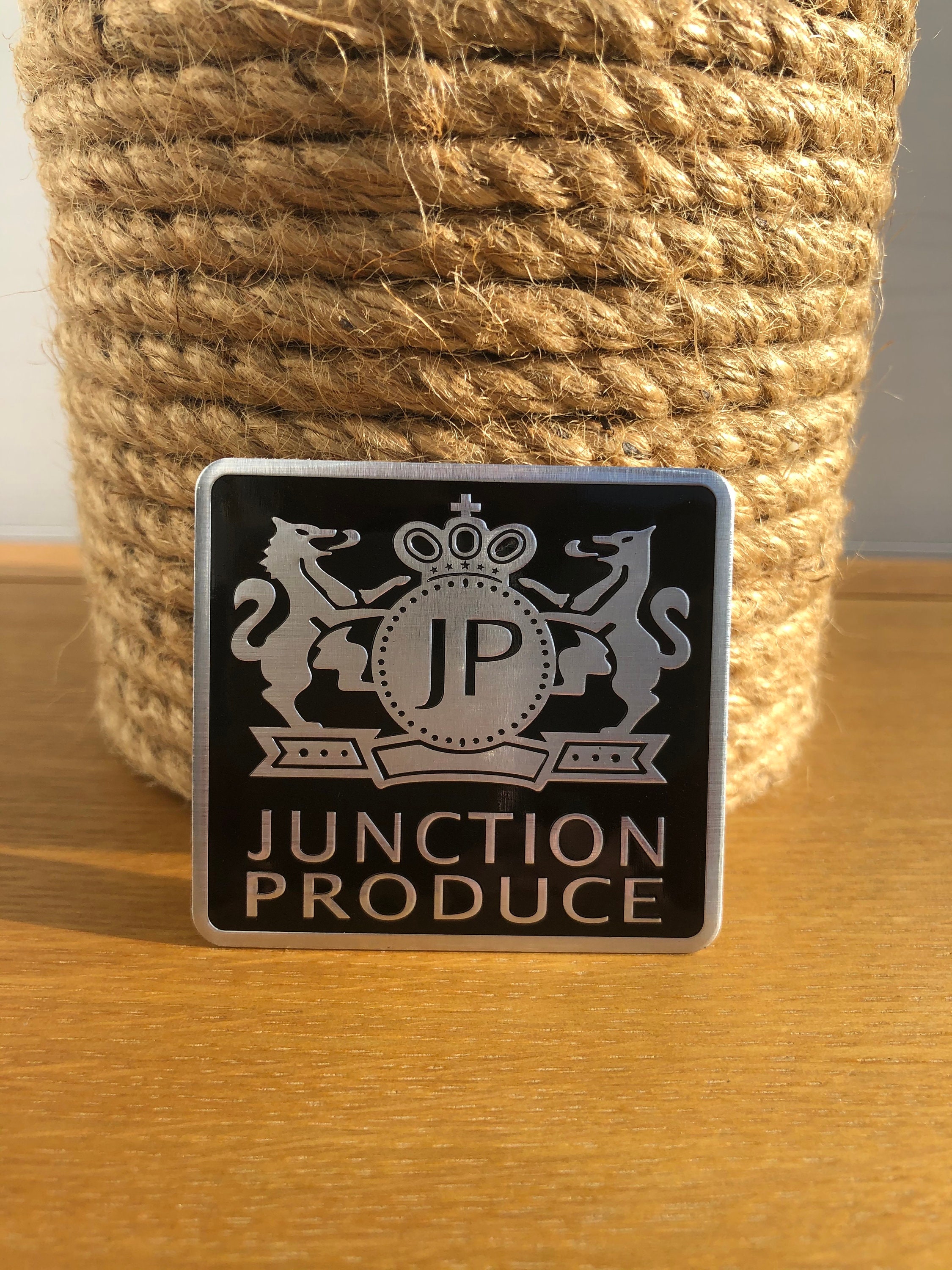 JP Junction Produce Emblem Badge Sticker Logo Self Adhesive Metal ...