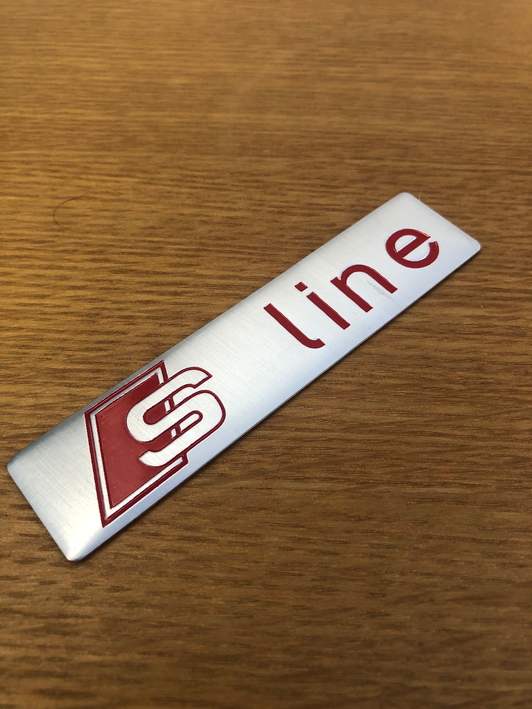 S Line Audi Emblem Badge Sticker Logo Self Adhesive Metal Finish - Etsy