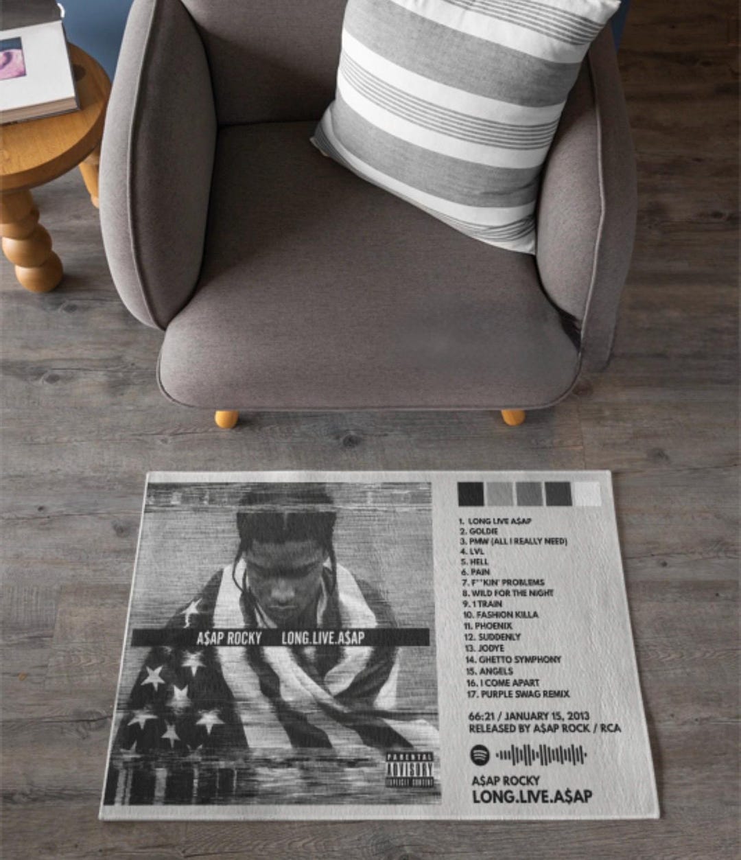 Long Live ASAP ASAP Rocky Rug | Rap Album Cover Rug | Hip Hop Room ...