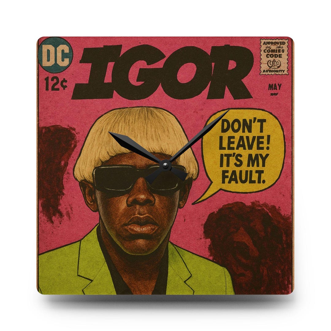 Igor Tyler the Creator Rap Clock Comic Album Wall Art | Hip Hop ...