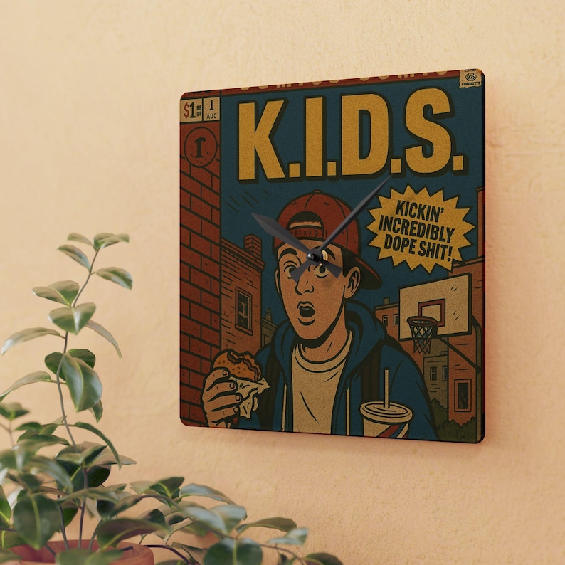 KIDS Mac Miller Comic Album Cover Clock | Acrylic Wall Clock Decor ...
