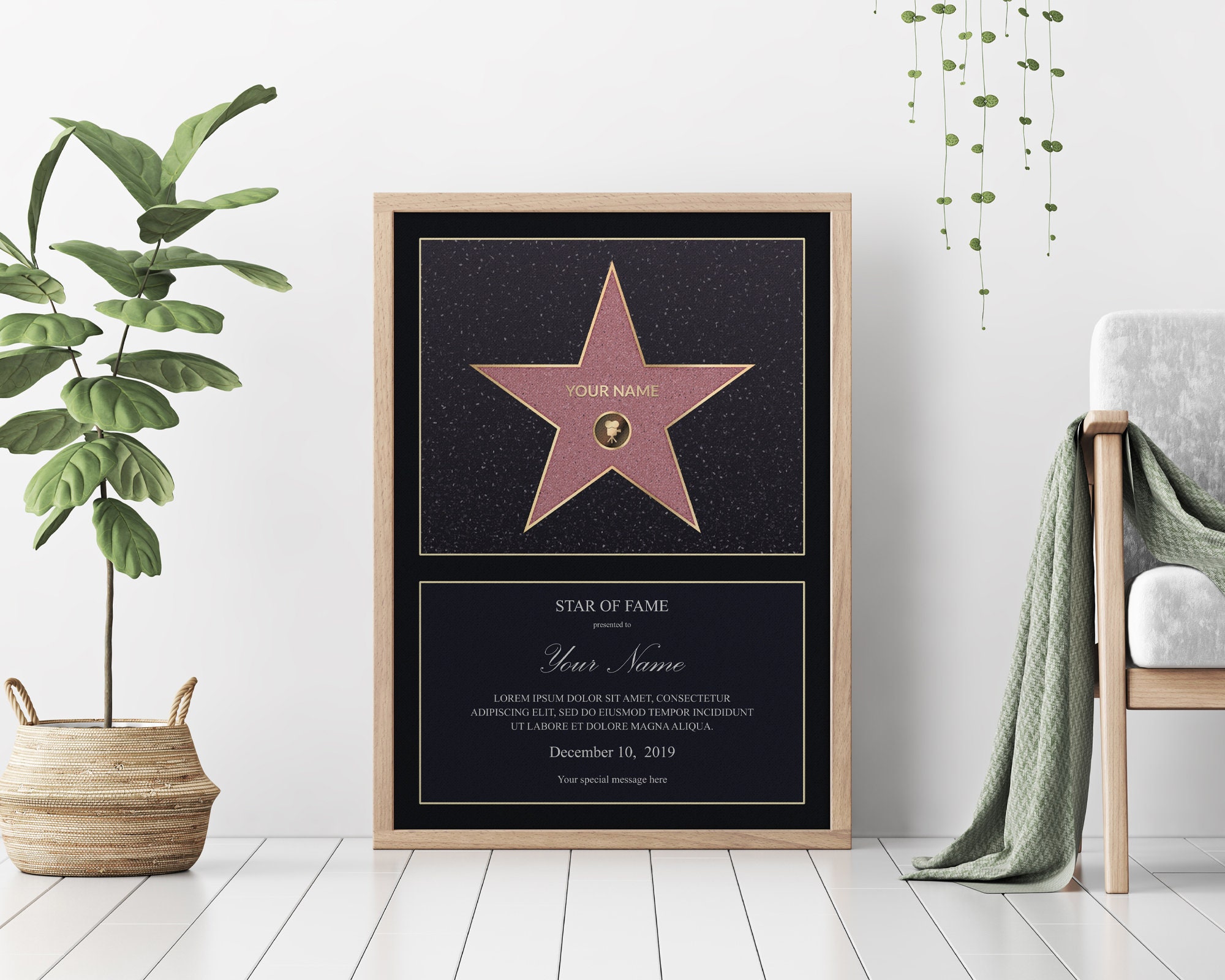 Star of Fame, Personalised Poster, Custom Poster, Personalised, Custom ...