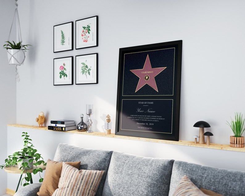 Star of Fame, Personalised Poster, Custom Poster, Personalised, Custom ...