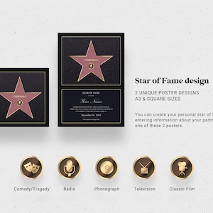 Star of Fame, Personalised Poster, Custom Poster, Personalised, Custom ...