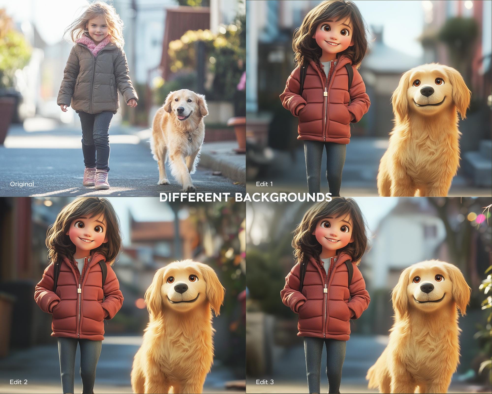 Pixar Portrait - Style Cartoon Portrait, Personalized Gift, Custom ...