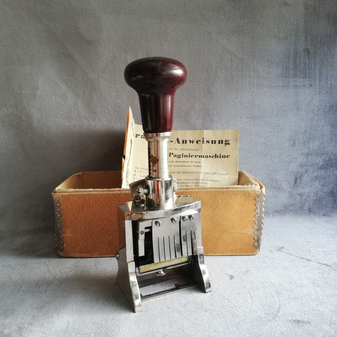 Vintage Numbering Date Stamp Numbering Machine Hand Stamp Ink - Etsy