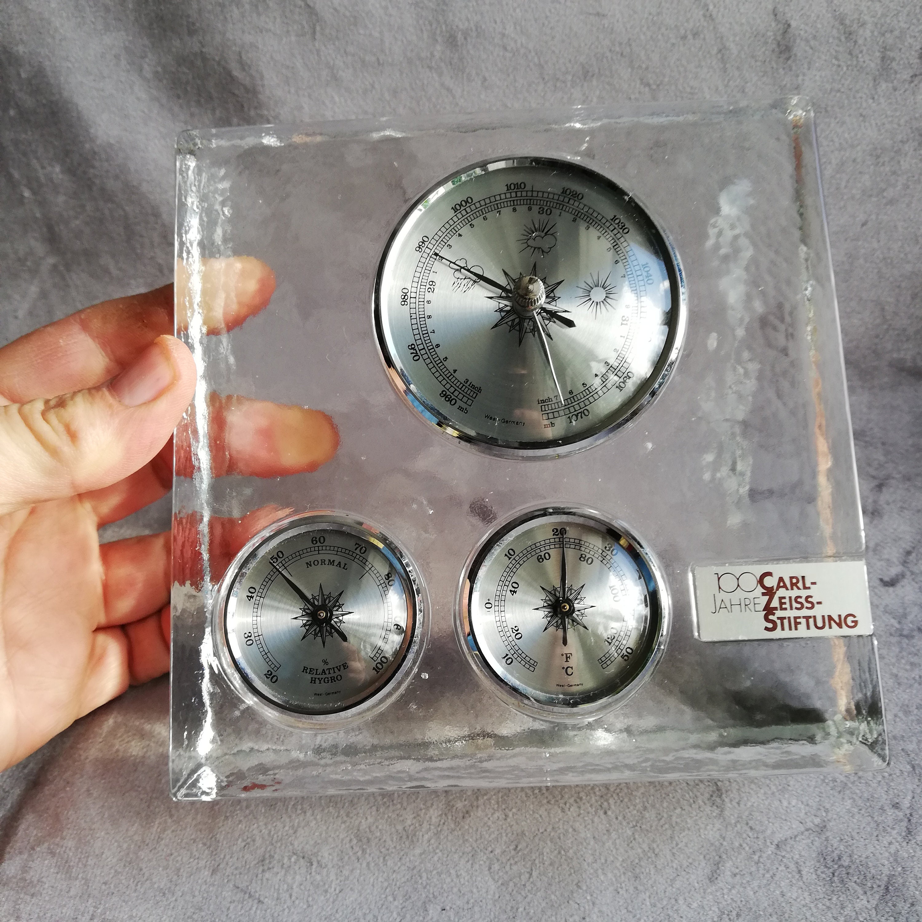 Zeiss 100 Years Carl Zeiss Foundation Weather Station Barometer Thermo ...