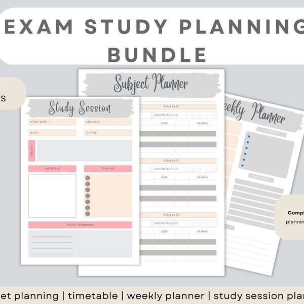 Study Planner - Etsy