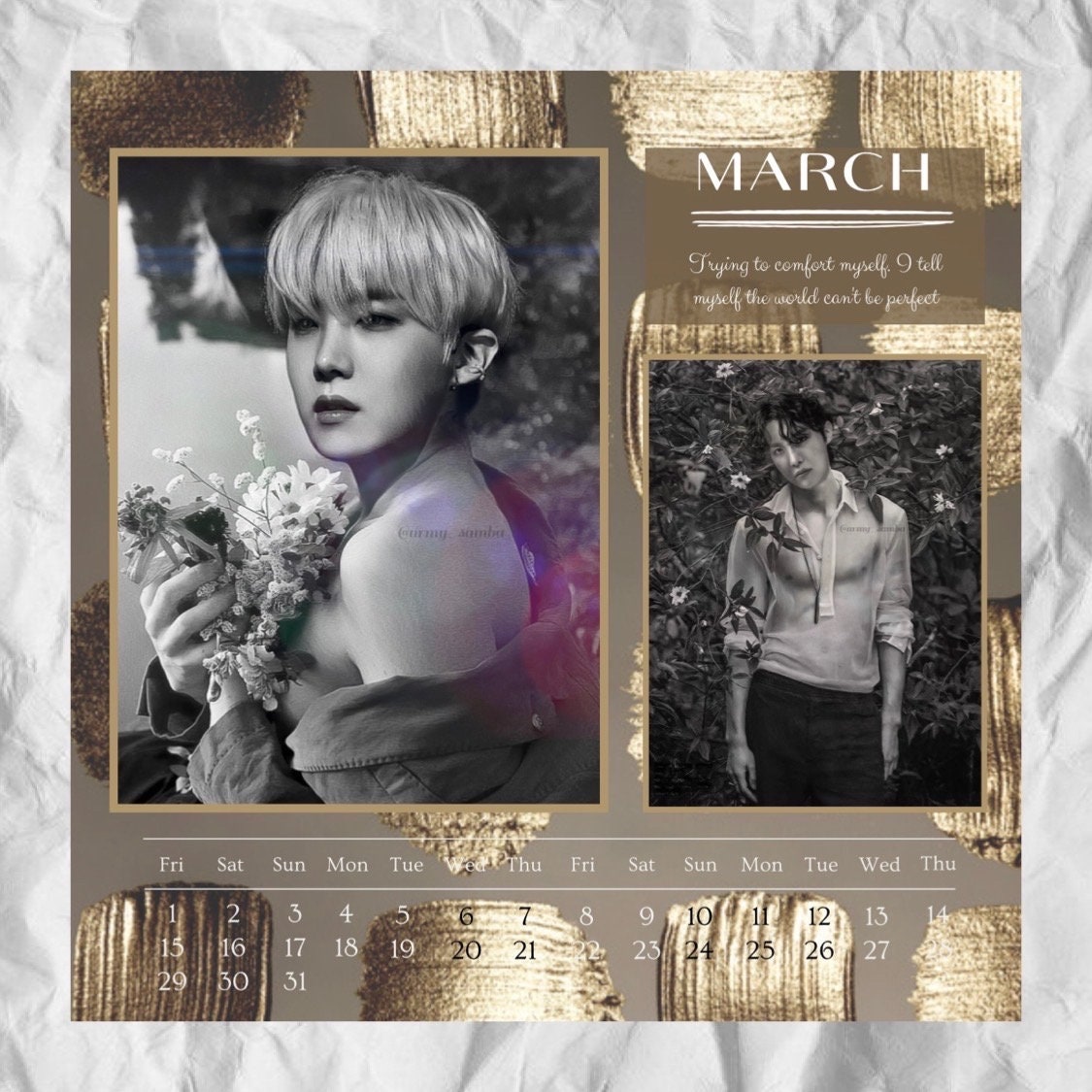 BTS Desk Calendar 2024 Jhope - Etsy