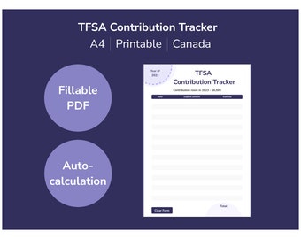 Tfsa Tracker - Etsy