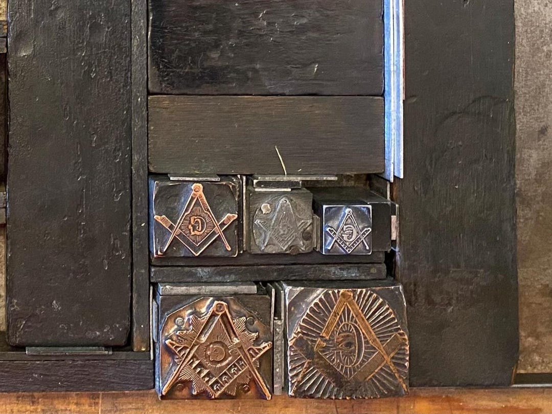 Vintage Masonic Letterpress Stamps - Etsy
