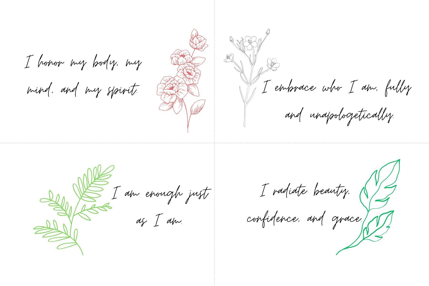 Affirmation Cards Printable | Positive Quote Flash Cards for Women ...