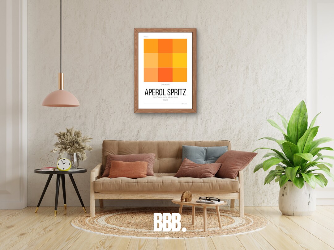 Wall Poster Aperol Spritz Drinks in Colors, Modern Print,decor,home ...