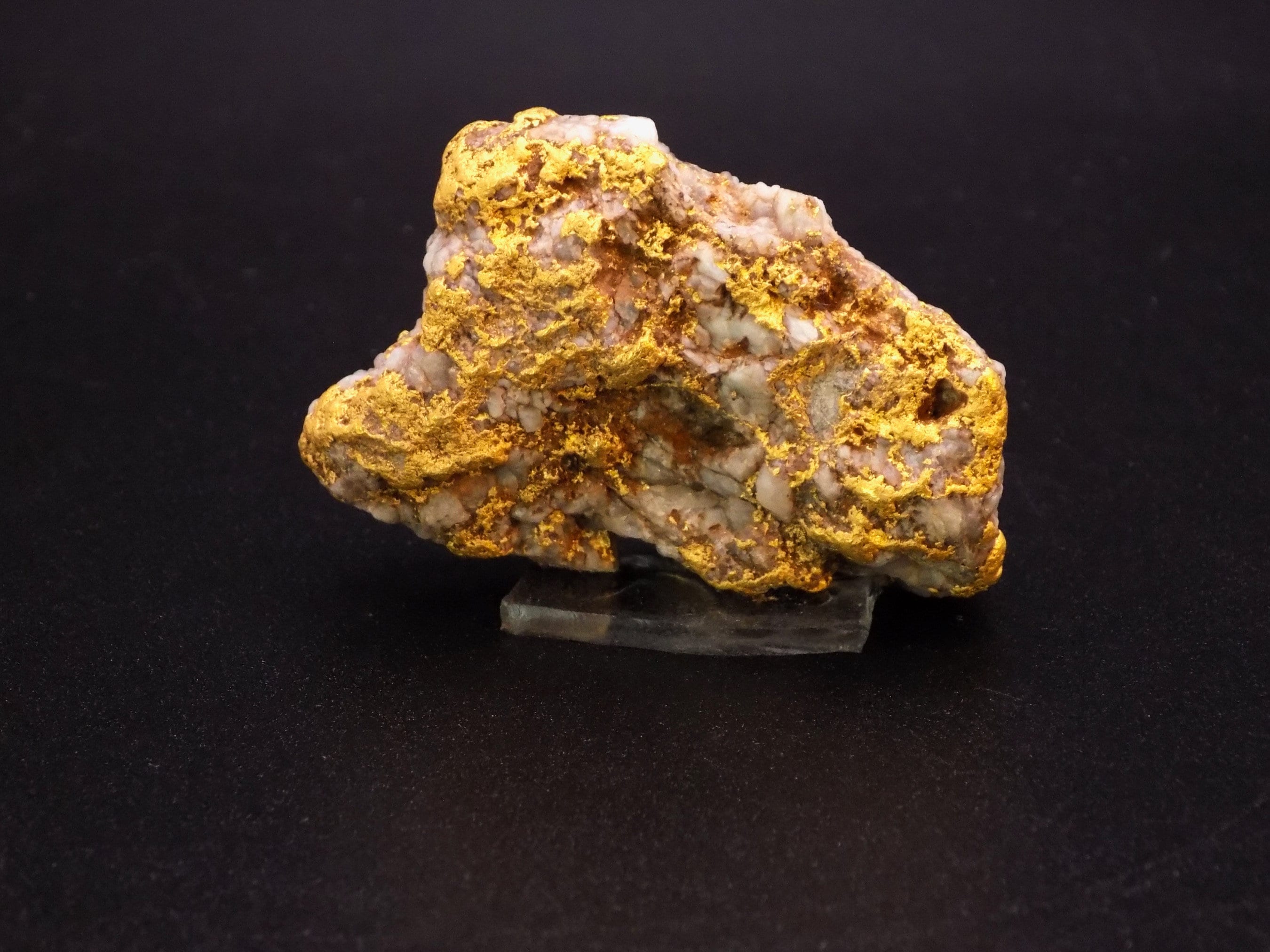Native Gold Seams in Quartz Matrix, Gold Nugget, Natural Gold Specimen ...