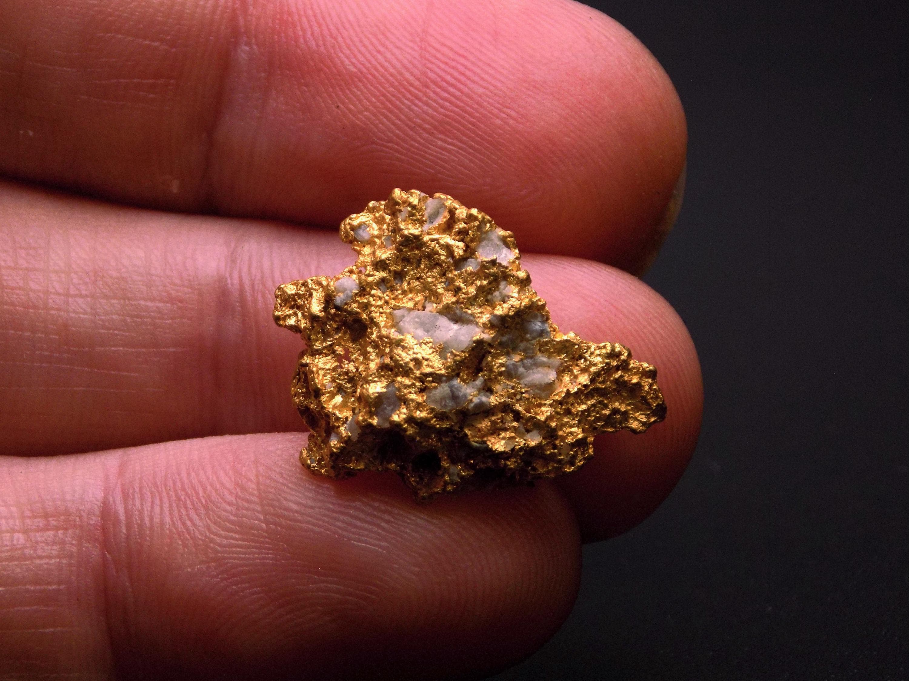 Native Gold and Quartz Nugget, Native Mineral Sample, Metal Specimen ...