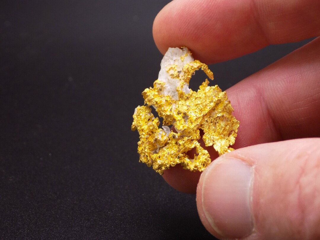 Crystalline Native Gold Nugget With Quartz, Eagle's Nest Mine ...