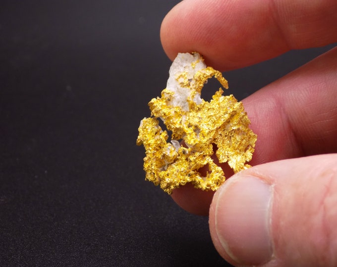 Crystalline Native Gold Nugget With Quartz, Eagle's Nest Mine ...