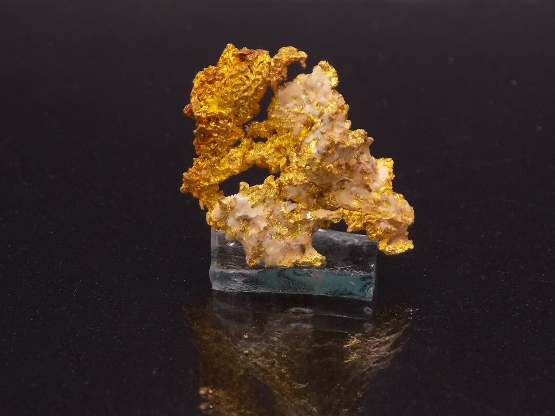 Native Gold Crystal With Quartz, Gold Nugget, Native Mineral Sample ...