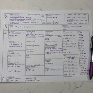 Horizonal ICU SBAR Report Sheet - Etsy
