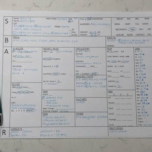 Horizonal ICU SBAR Report Sheet - Etsy