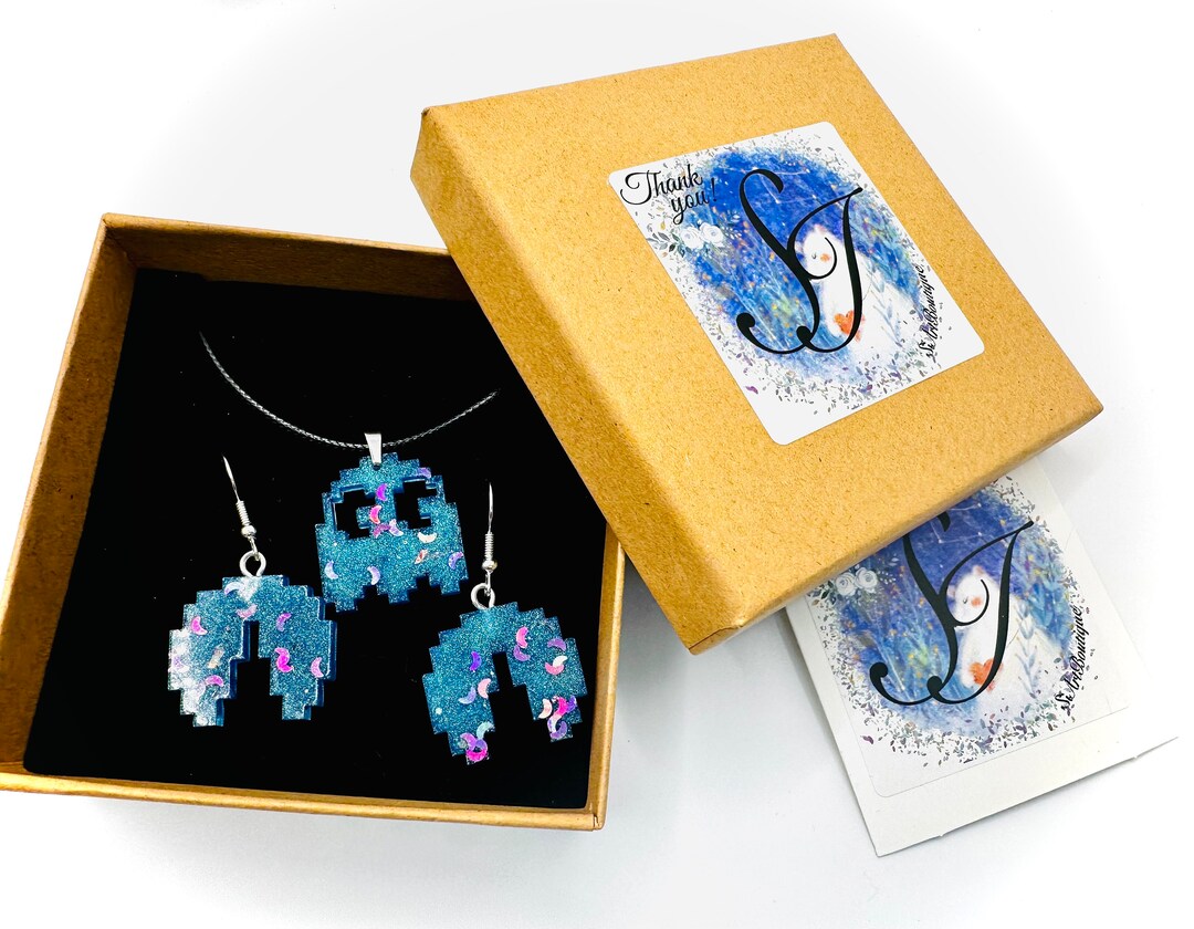 Retro Video Games Earrings Jewelry Set & Necklace – Gaming Accessories ...