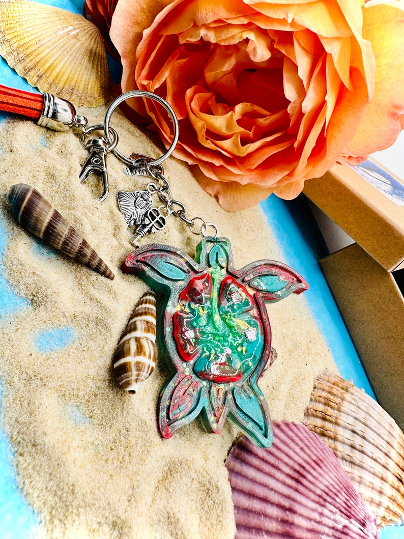 Turtle Super Cute Keychain ID Card Badge Lanyard, Key Ring With Tassel ...