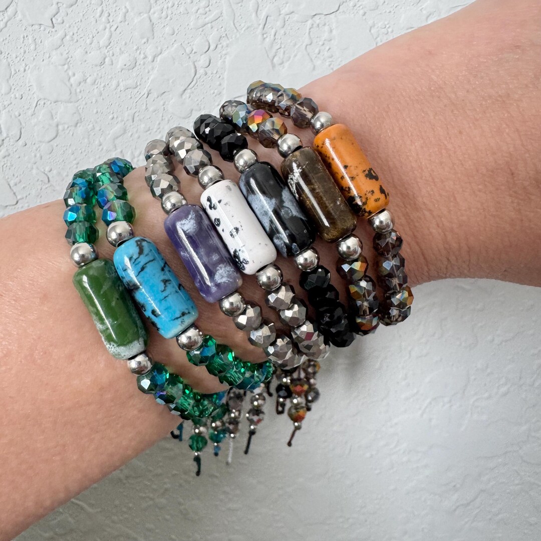 Crystal Bracelet With Ceramic - Etsy