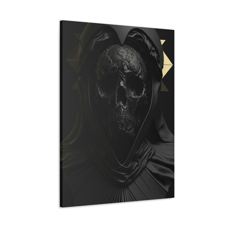 Kintsugipunk Vantablack Mask Canvas AI Art - Etsy