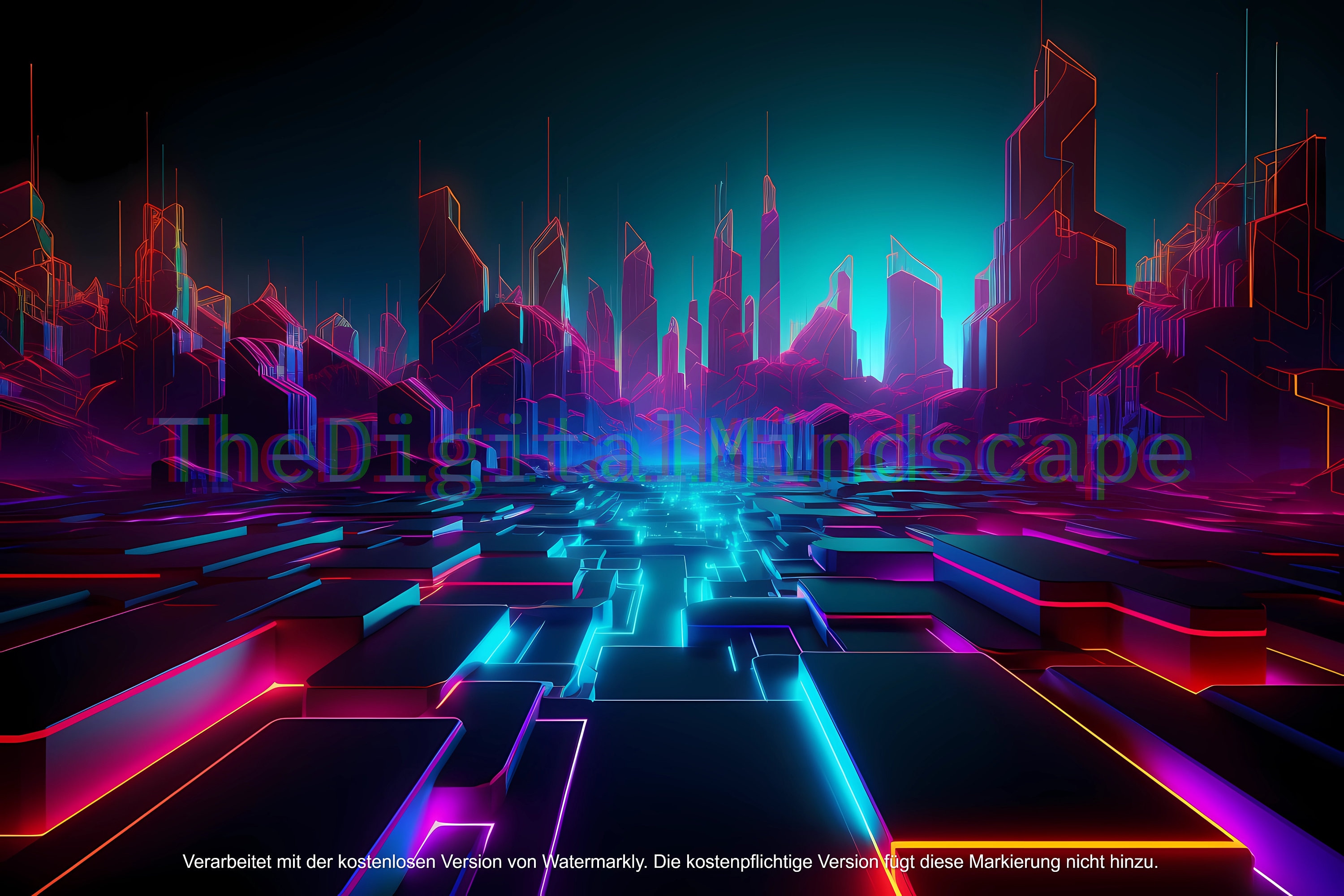 Neonverse Cyberpunk Desktop Wallpaper – Futuristic Neon Light Wallpaper ...