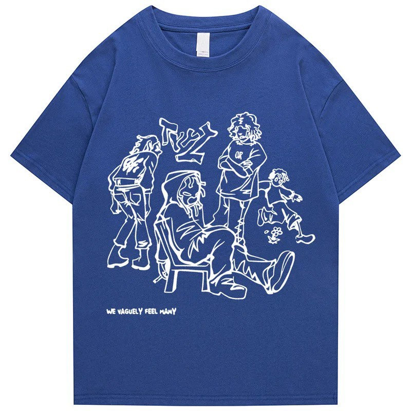 Streetwear Cartoon Graphic T-shirt Top - Etsy