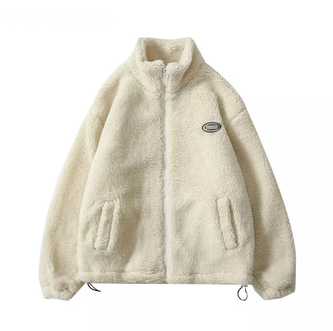 Streetwear Fluffy Fleece Jacket - Etsy