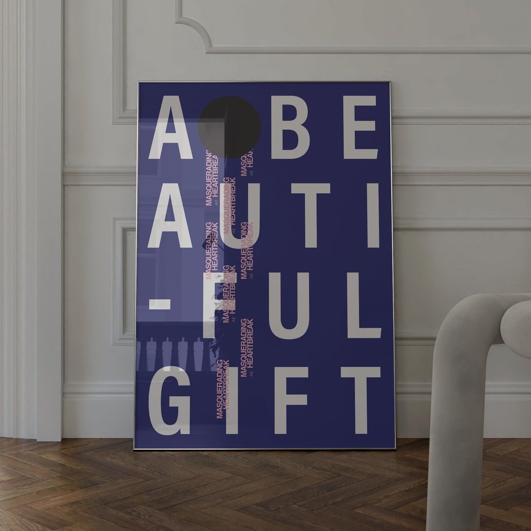 DIGITAL DOWNLOAD, Heartbreak Typographic Poster Print, Masquerading as ...