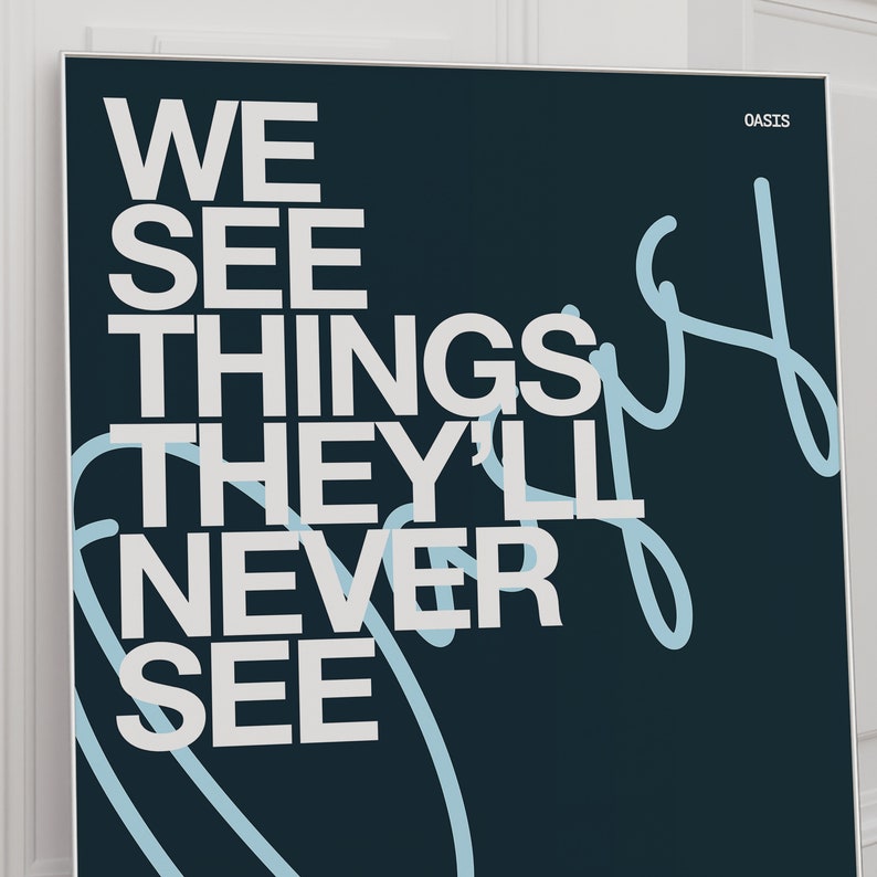 Live Forever by OASIS Poster DIGITAL DOWNLOAD Type Poster - Etsy