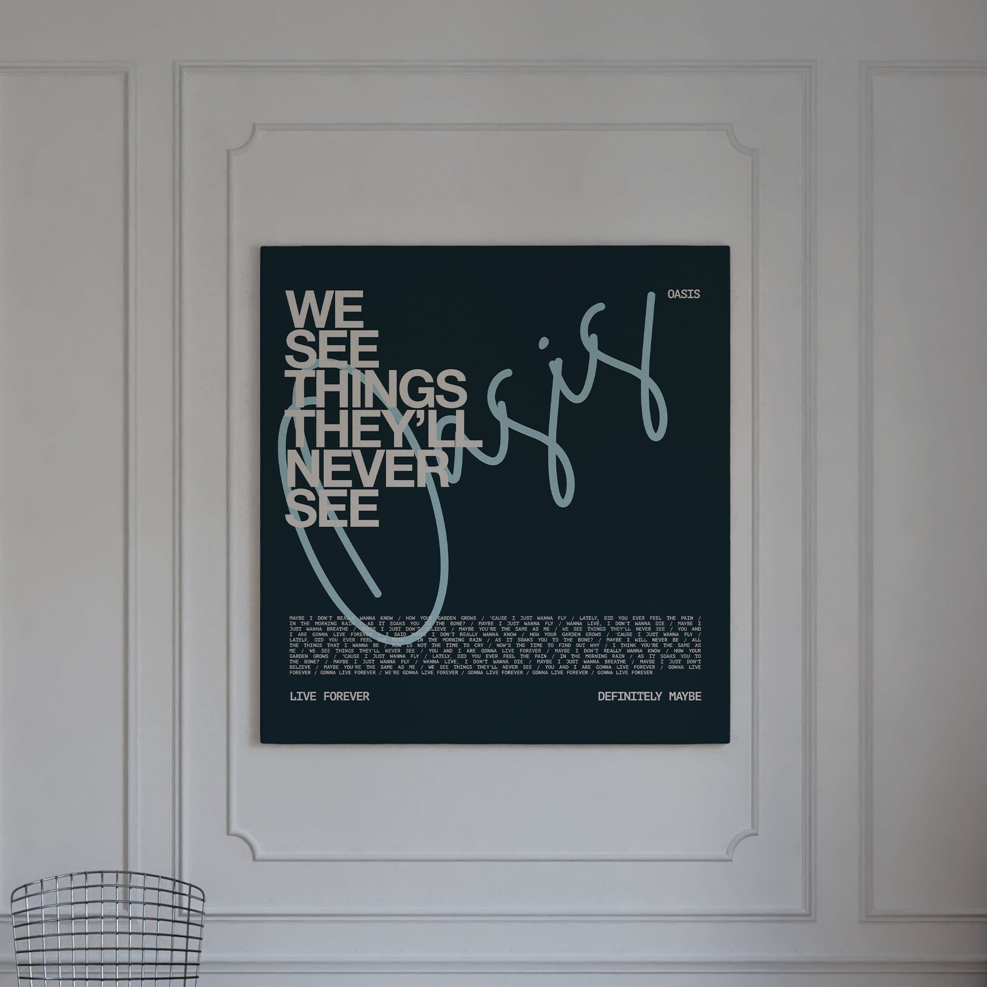 Live Forever by OASIS Poster, DIGITAL DOWNLOAD, Type Poster, Oasis Song ...