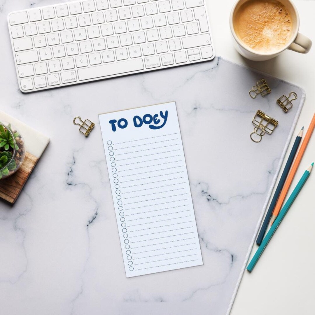 Bluey-inspired to Doey Notepad 4.25x9 Magnetic To-do List Cute ...