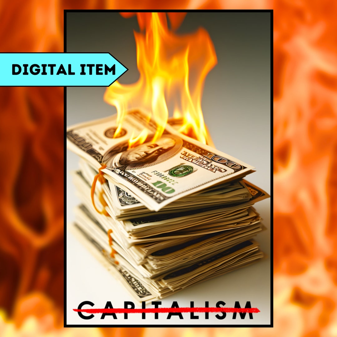 Capitalism Critique: Anti Capitalism Print Digital Art Print - AI ...