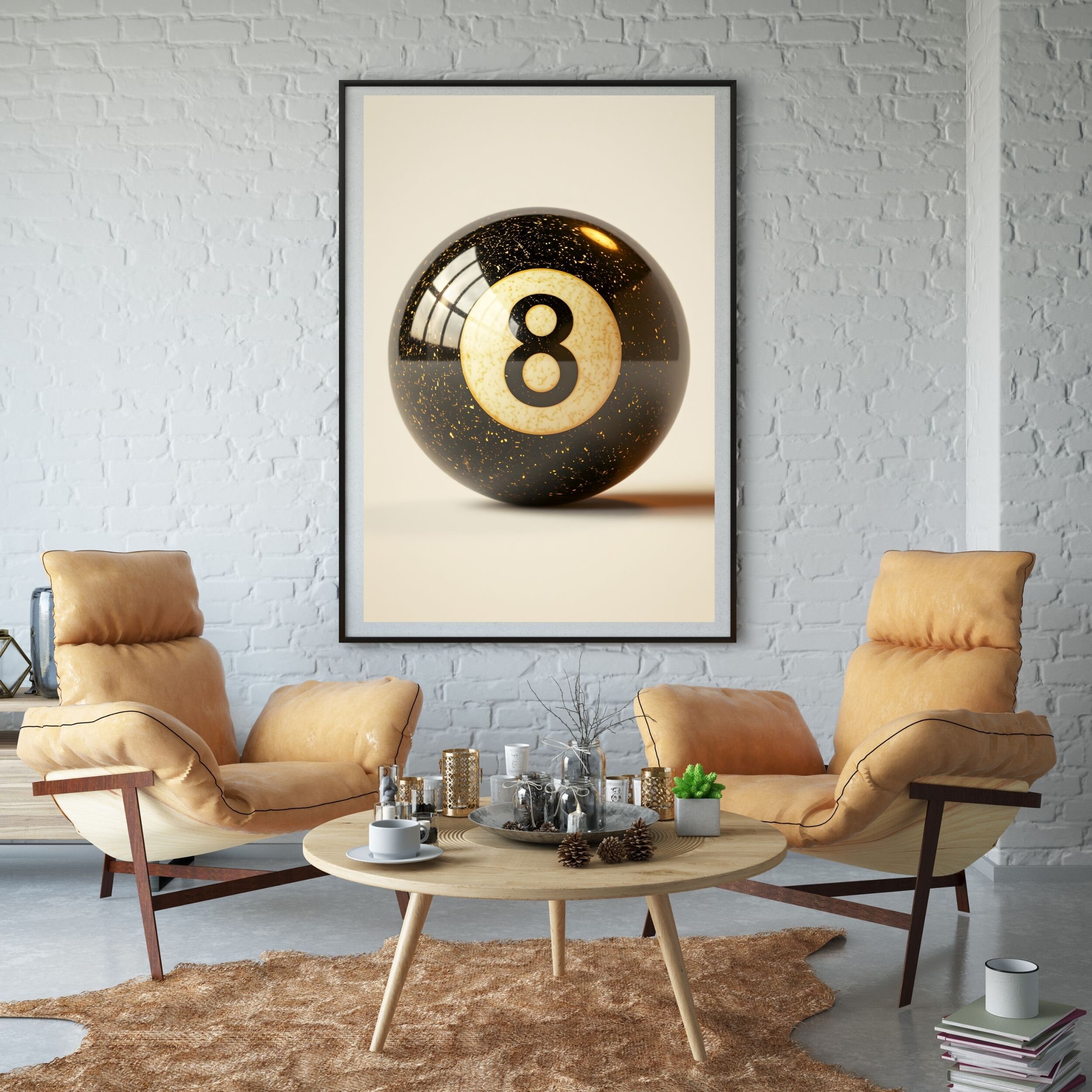 8 Ball Billiards AI Digital Art: Unique Design for Pool Lovers ...
